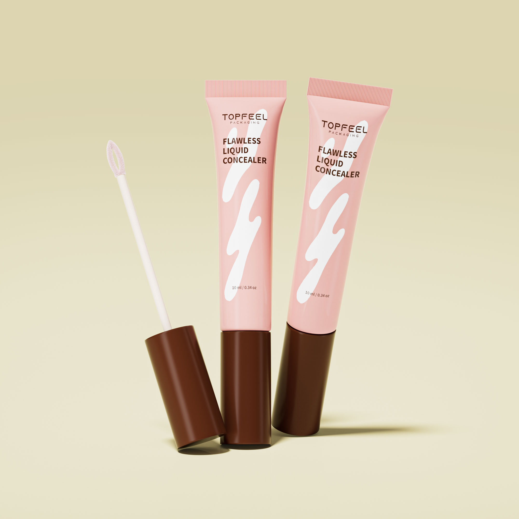 TU79 OEM Esnek PE Tüp Kozmetik Kabı, Flocked Aplikatör ile - TOPFEEL