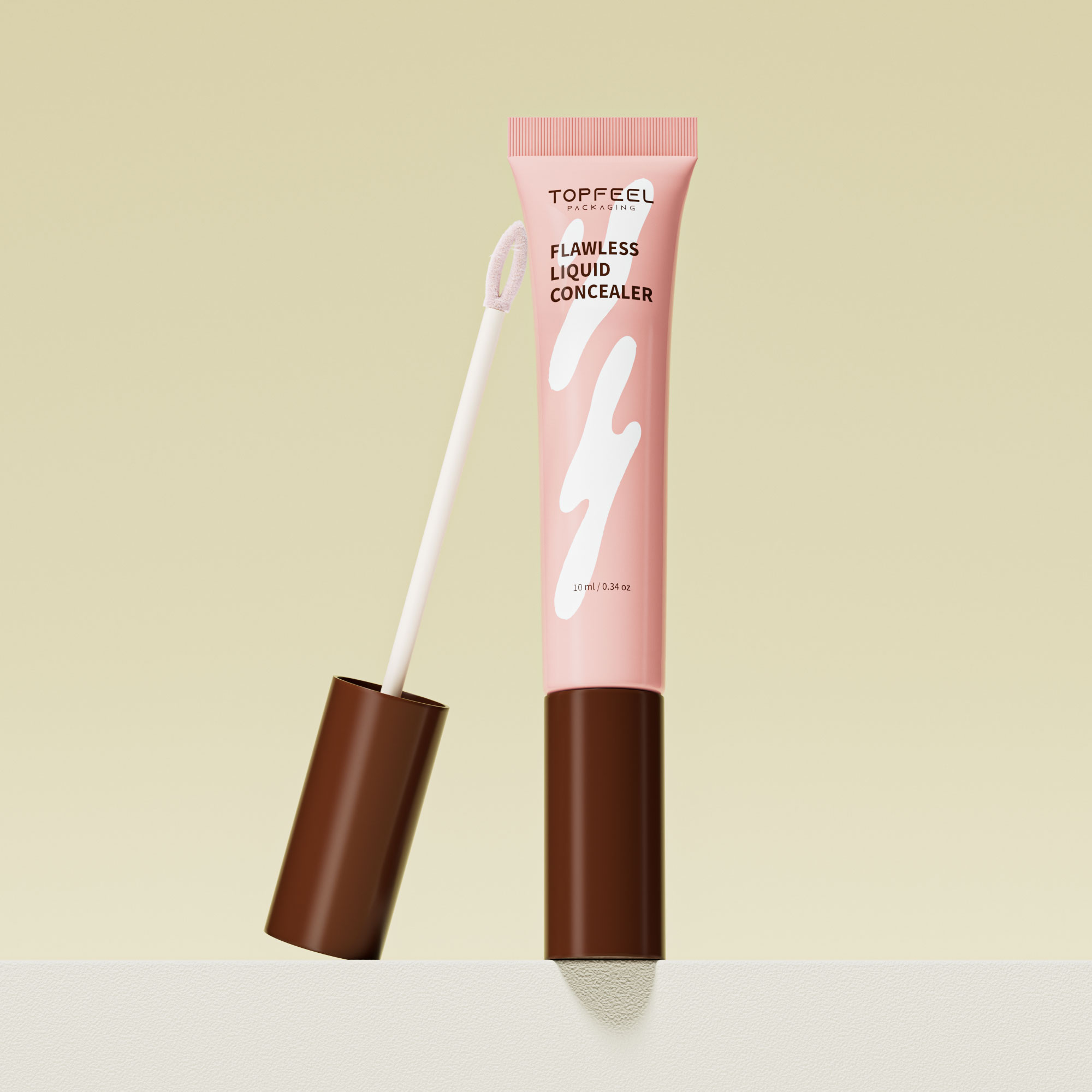 TU79 OEM Flexible PE Tube Cosmetic Container with Flocked Applicator ...