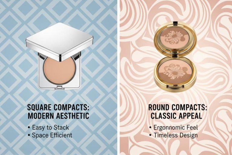Square Vs. Round Makeup Compact